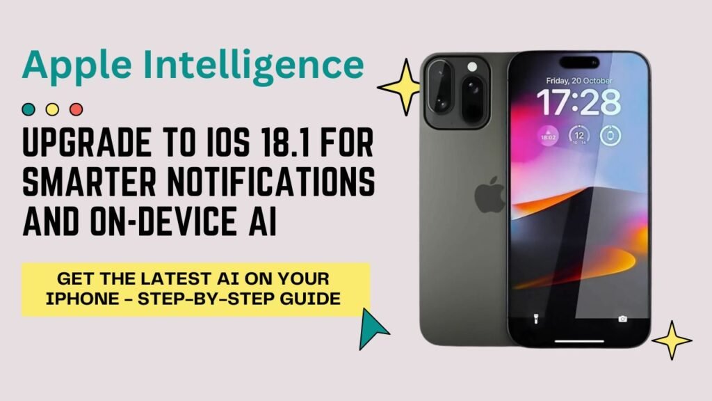 Apple Intelligence Guide: How to Get the Latest iOS 18.1 AI Update on ...